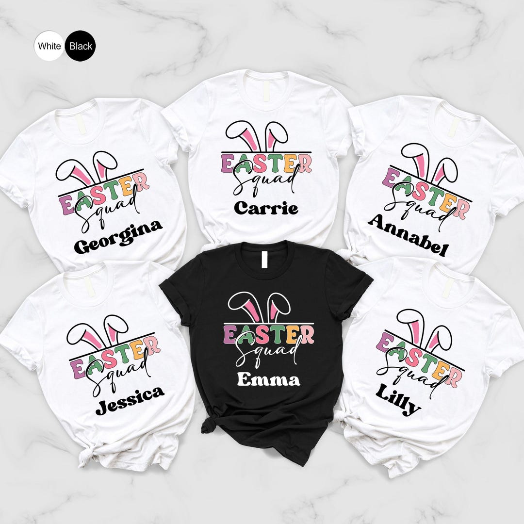 Personalized Easter Squad Shirts, Spring Kids Group Tshirt, Easter Gift ...