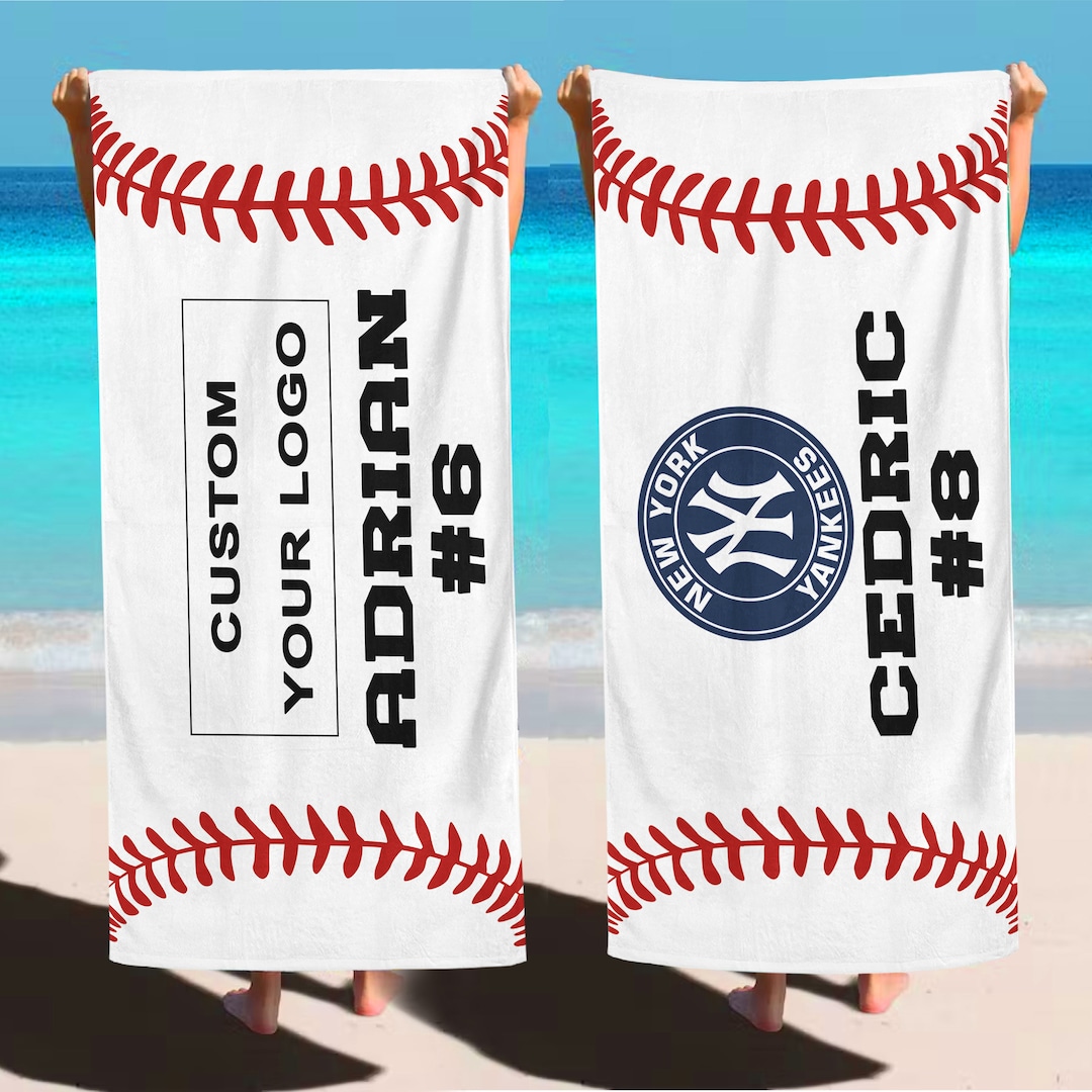 Custom Baseball Beach Towel:personalized Team Player Gift - Etsy