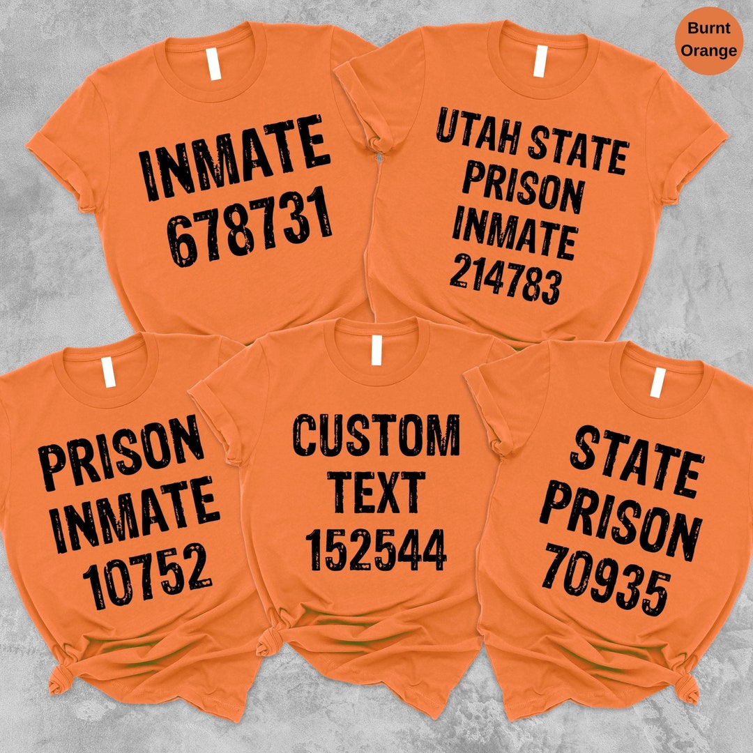 Prison Inmate Shirt, County Jail Inmate T-shirt, Halloween Matching Tee ...