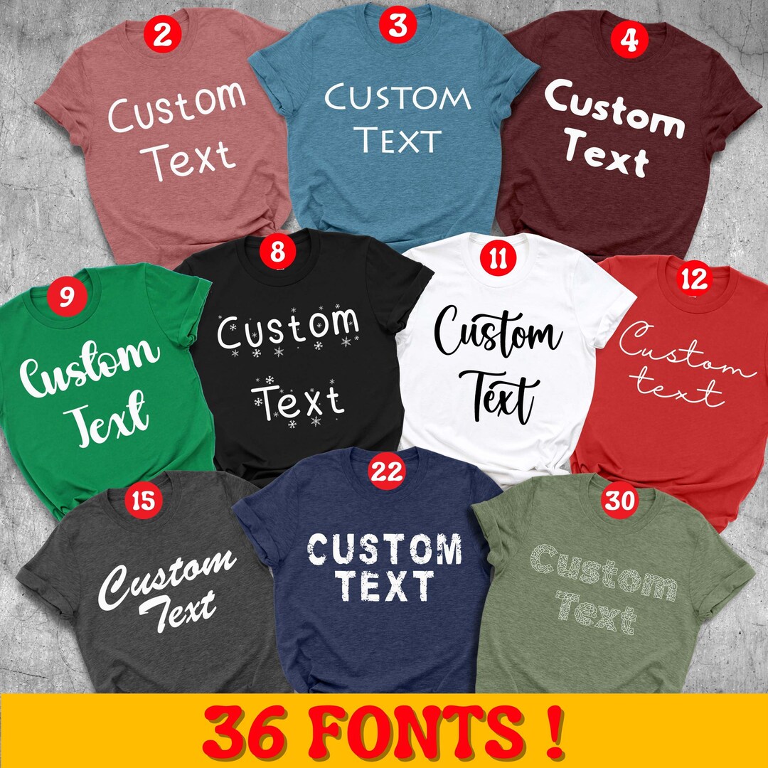 Custom Text Shirt, Team Appreciation, Christmas Gift, Personalized Fall ...