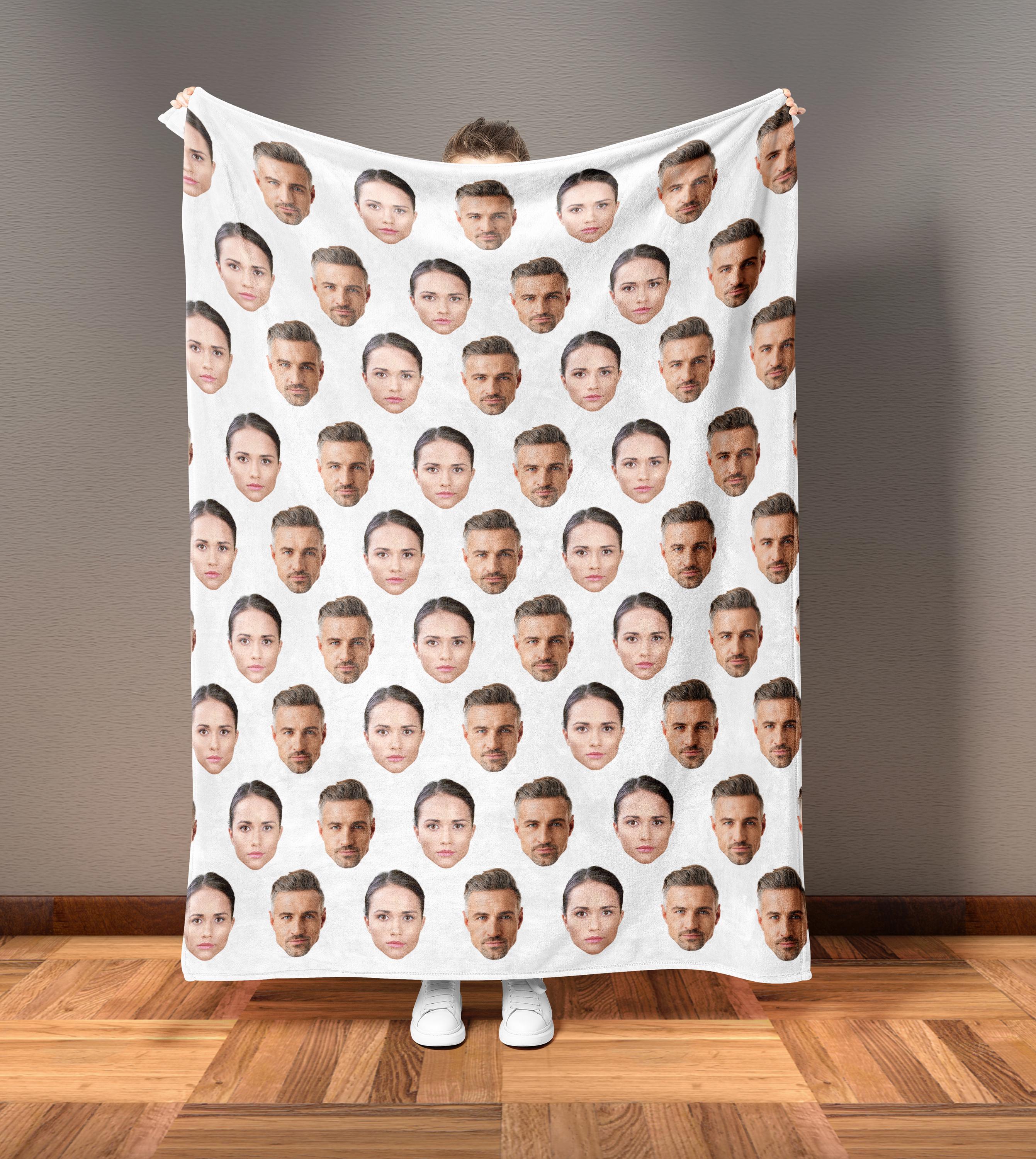 Custom Face Blanket: Personalized Photo Gift - Etsy