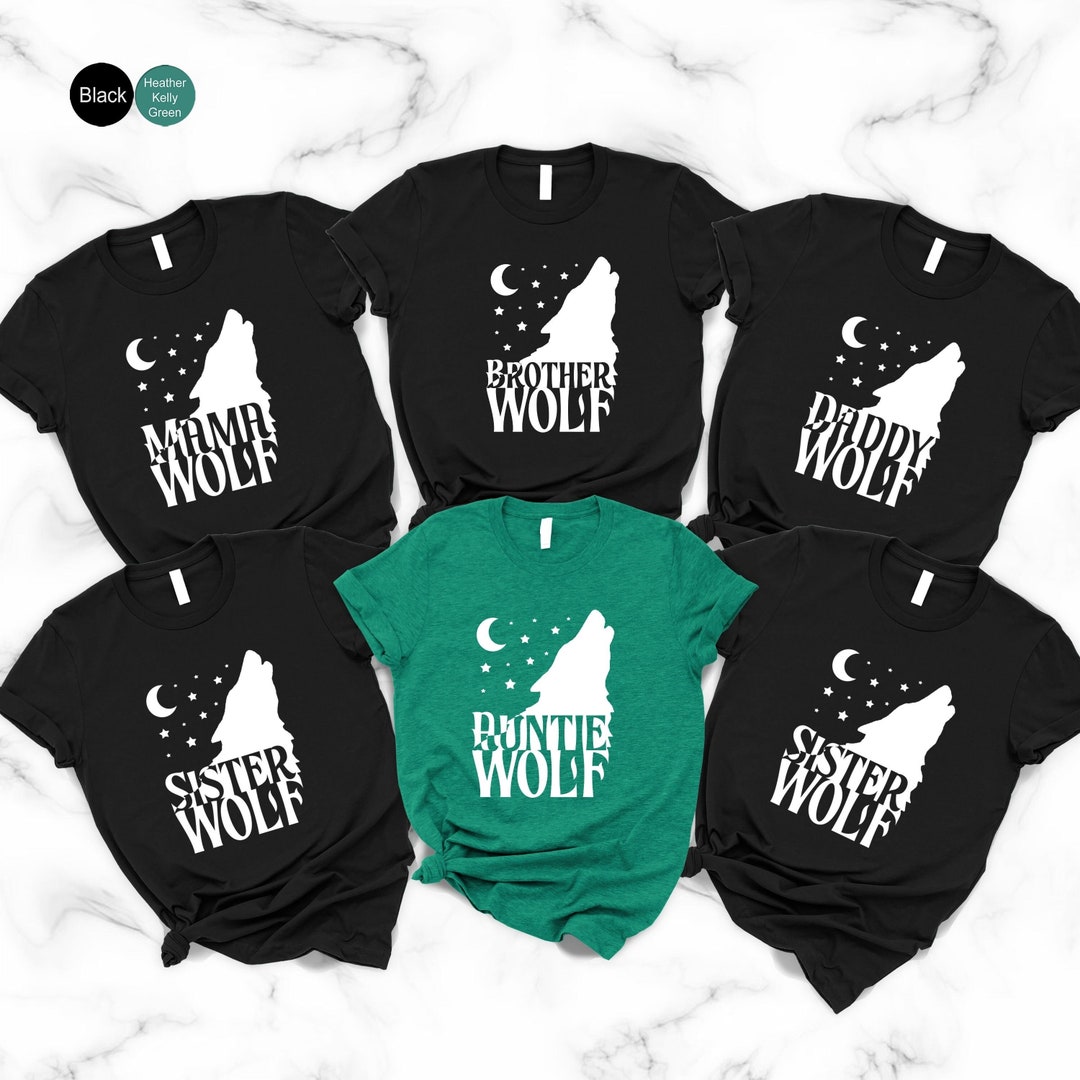 Wolf Pack Shirt, Wolf Family Matching T-shirts, Family Birthday Shirts ...