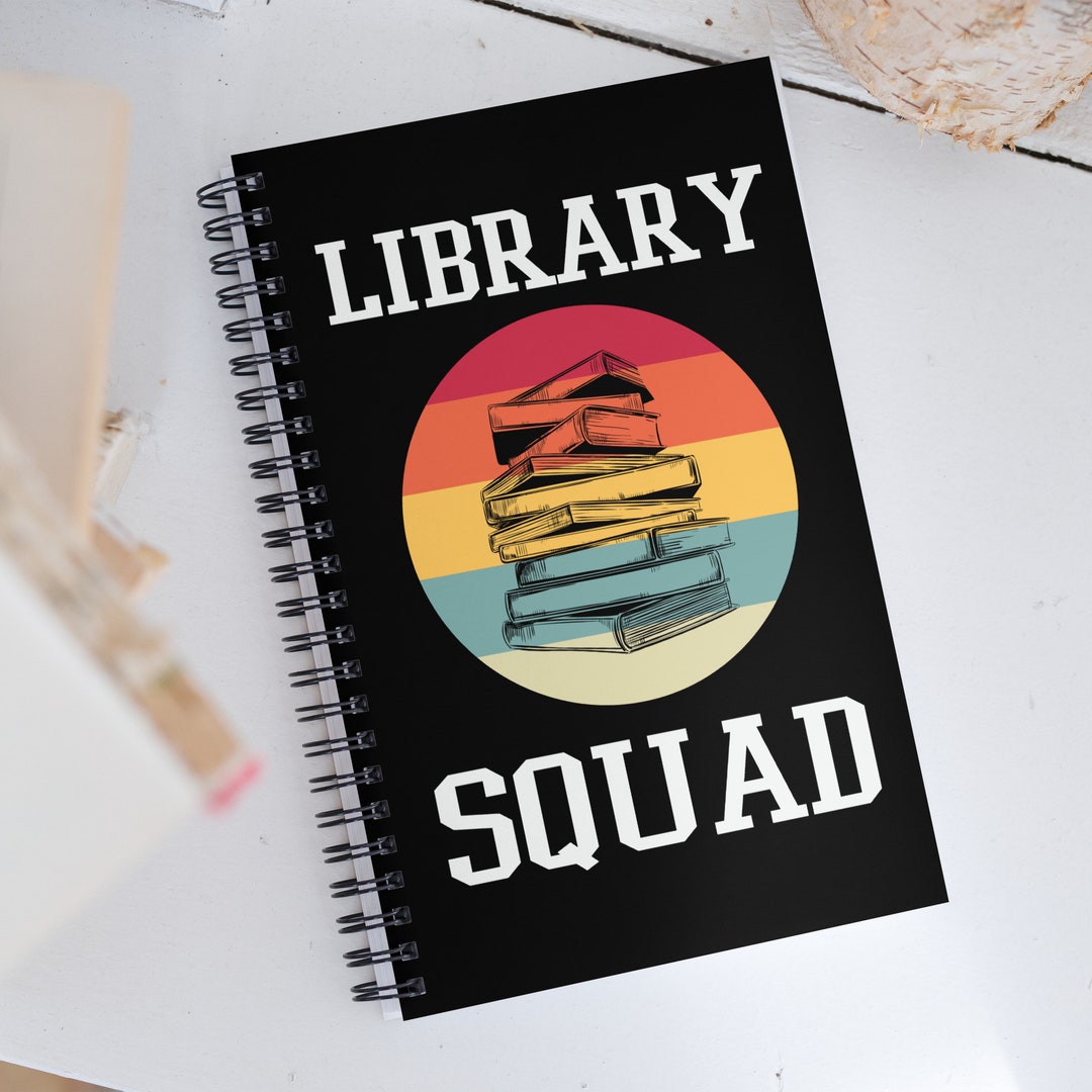 Library Squad Spiral Notebook, Book Nerd Notebook, Reading Lover Note ...