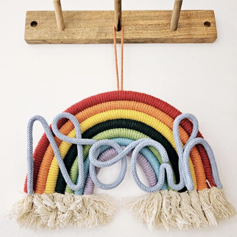 Macrame Name for Door - Etsy UK