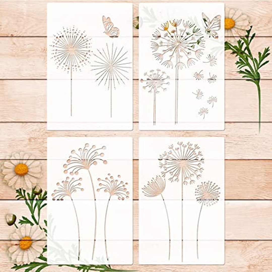 65 Dandelion Theme Stencils. - Etsy