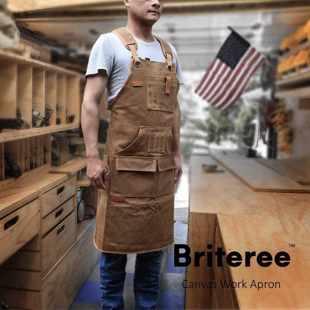 Woodworking Apron for Men With 9 Tool Pockets Durable Waxed - Etsy