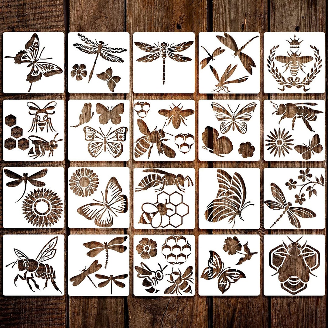 Reusable Spring & Summer Insects DIY Stencils for Painting, Crafting ...