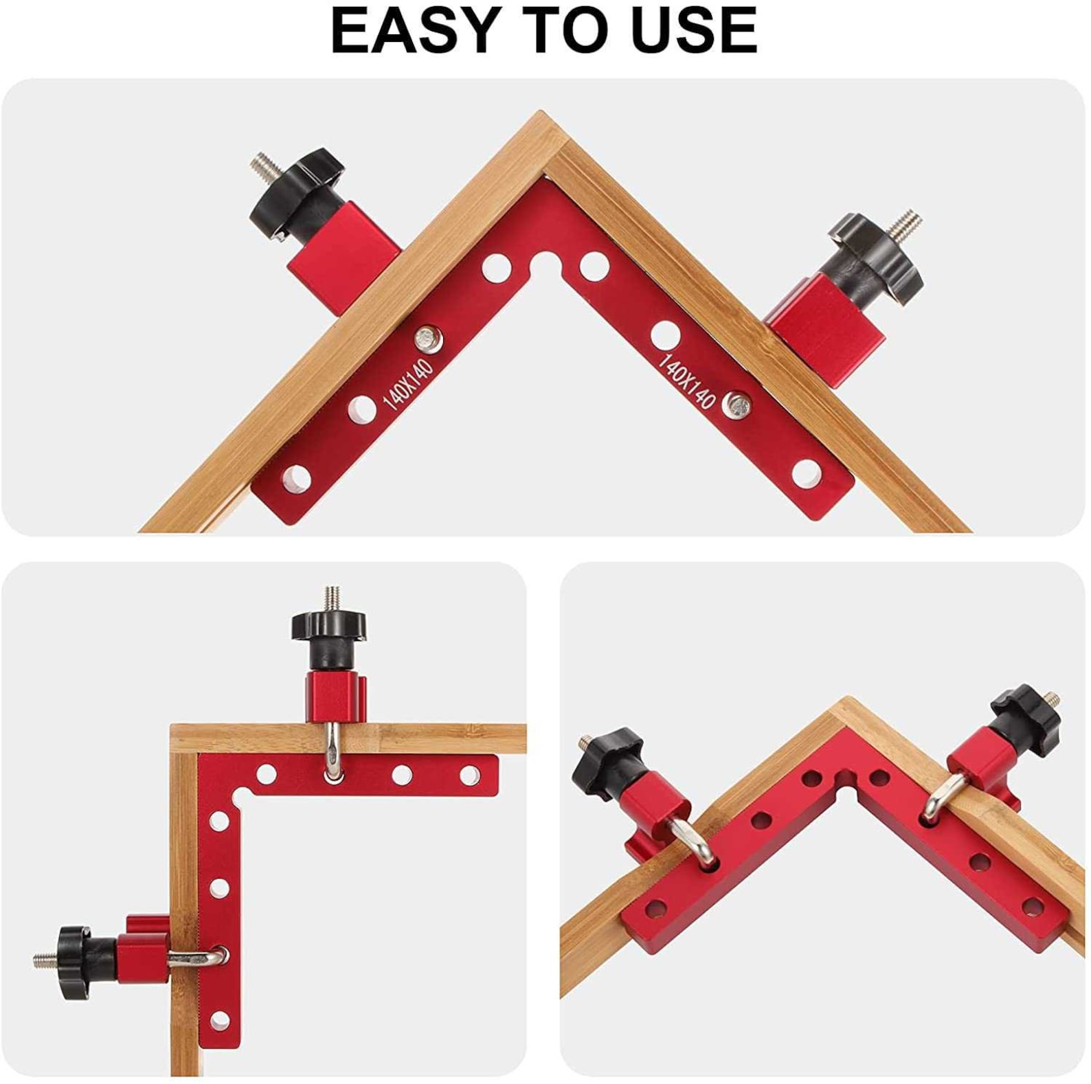 90 Degree Clamps for Woodworking Positioning Squares Right Angle Clamps ...