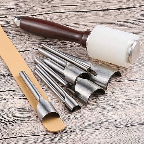 8-piece Half-round Leather Craft Cutter Punch Set for Crafting Straps ...