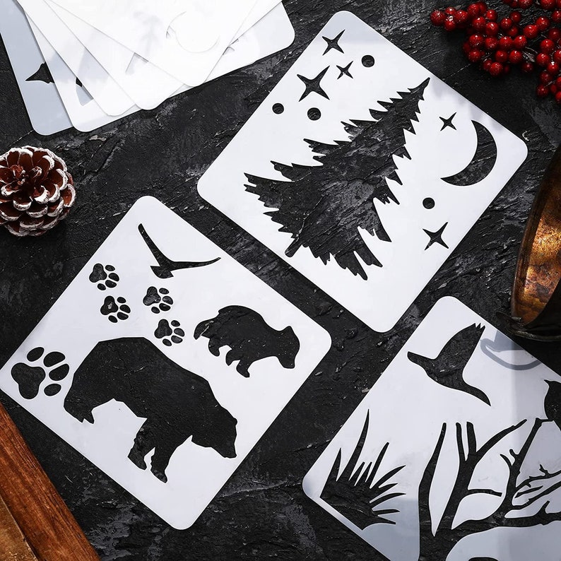 20pcs Stencils for North America Wild Life Woodland Theme - Etsy