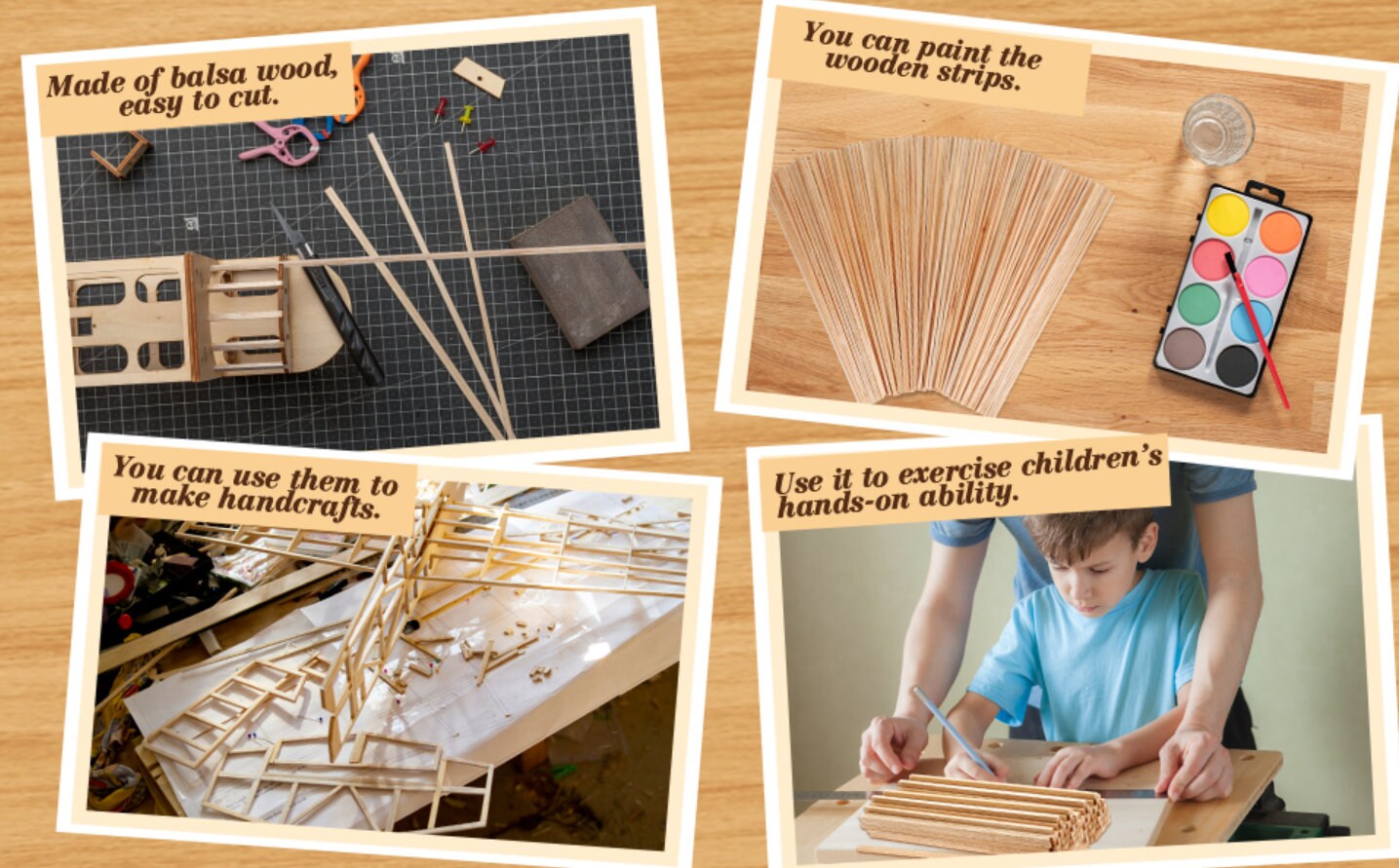 Balsa Square Wooden Dowels Rods 12 Inch Long Unfinished Wooden Dowel ...