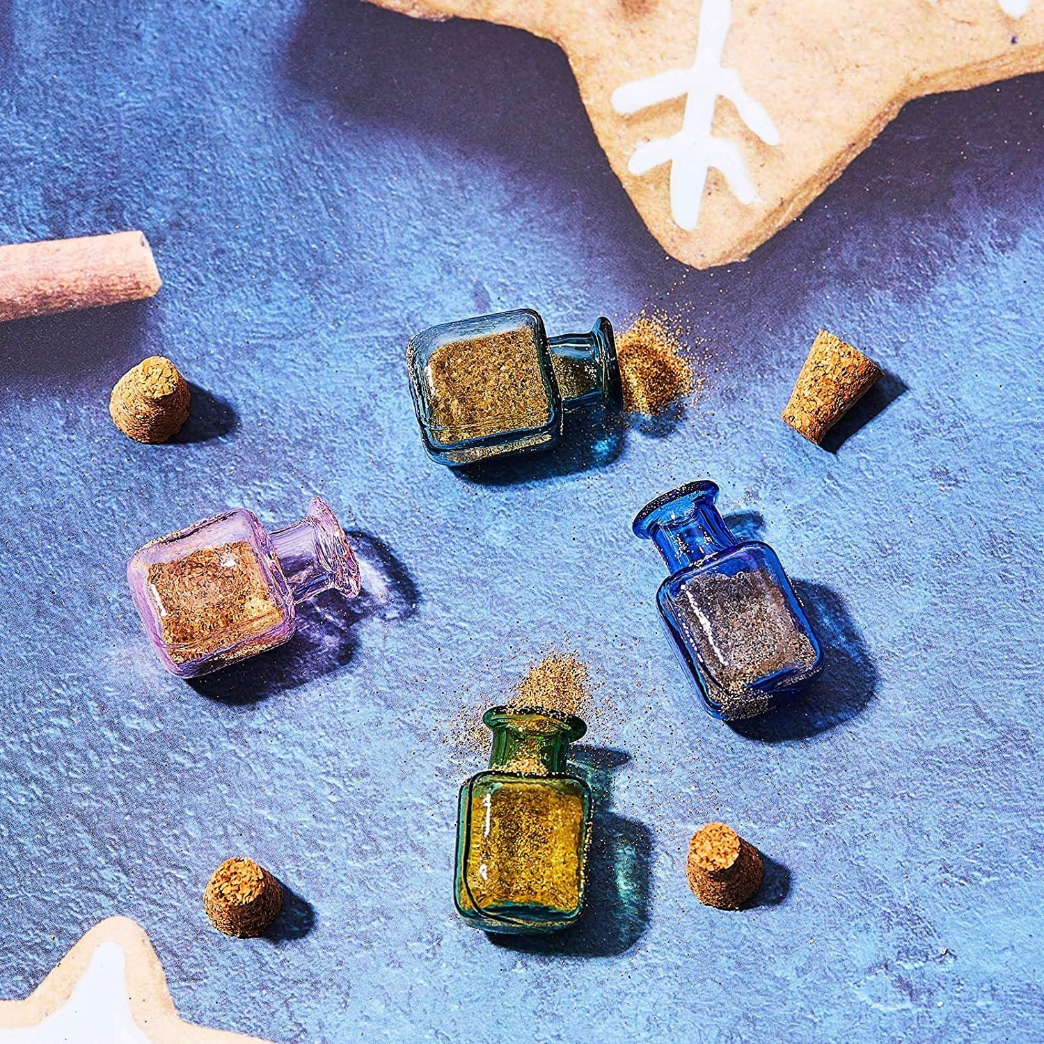 18pcs Colored Tiny Glass Jars, Spell Jars, Mini Potion Bottles W/ Cork ...