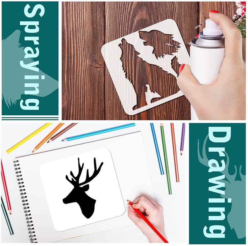 20pcs Stencils for North America Wild Life Woodland Theme - Etsy