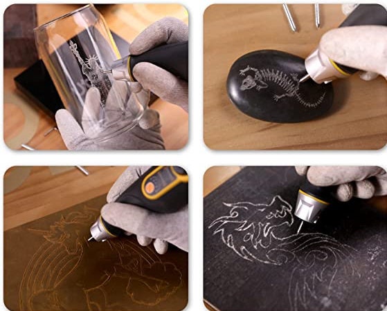 24W Etching Tool W/ Soft Rubber Grip for Wood Metal Glass Engraving ...