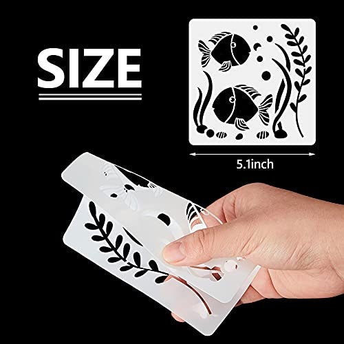 30 Ocean Creature Stencils: DIY Templates for Scrapbooking, Drawing ...