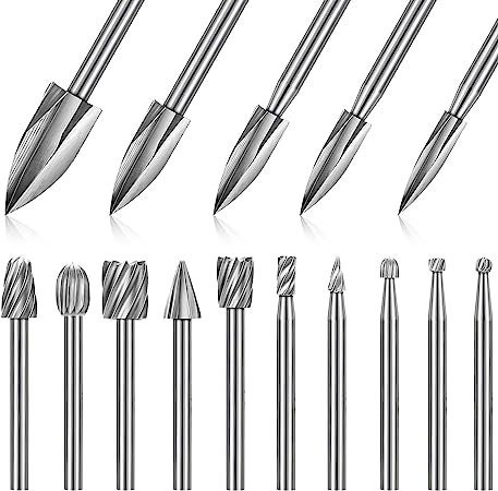 15-piece Wood Carving and Engraving Drill Bit Set With Engraving ...