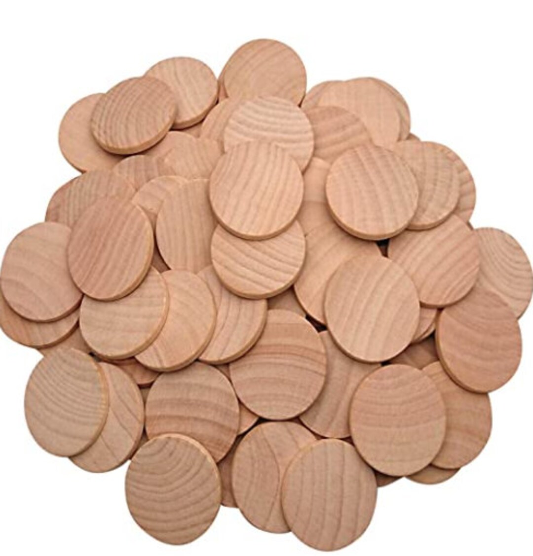 1.5 Inch Natural Wood Slices/unfinished Round Wood Coins for DIY Arts ...