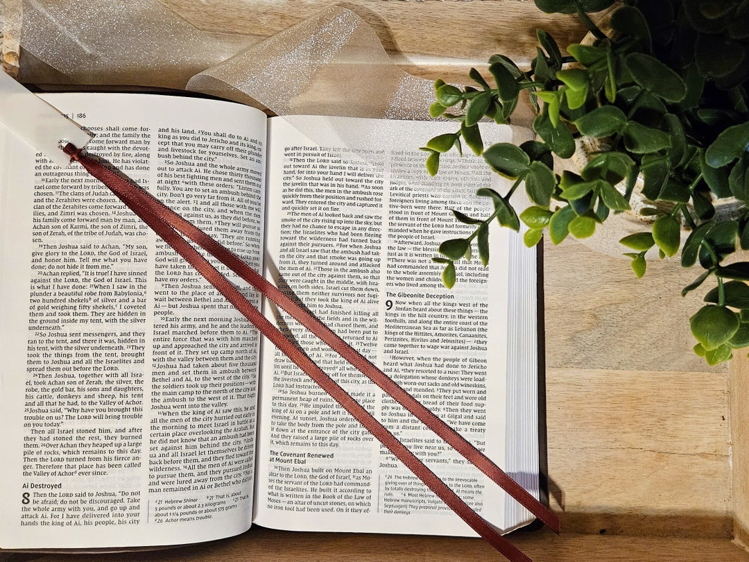 Dark Brown Ribbon Bookmark for Bibles and Journals | 2 Stranded - Etsy