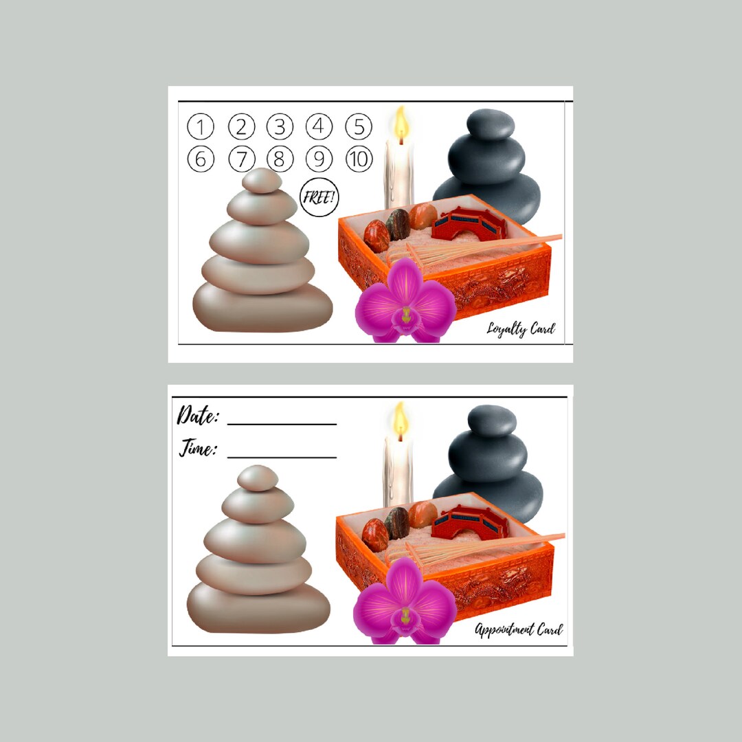Reiki Tools, Reiki Zen Business Bundle, Printable Loyalty Cards ...