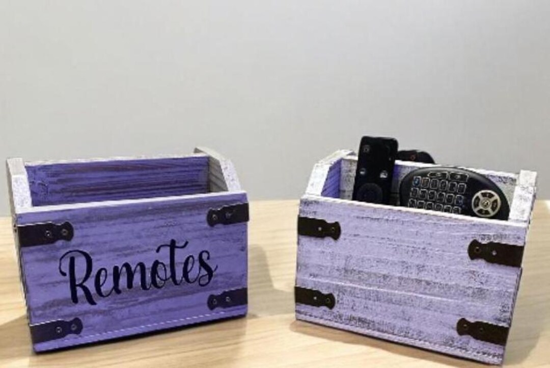 Remote Control Caddy, Wood Remote Control Holder for Rustic Farmhouse ...