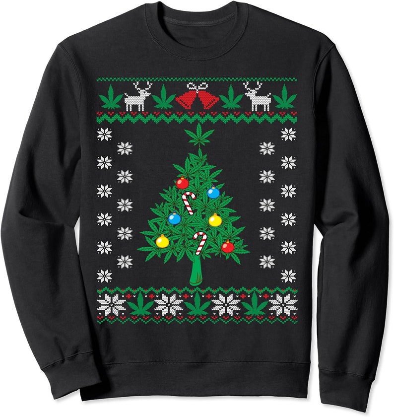 Weed Leaf Christmas Tree Cannabis & Marijuana Ugly Christmas - Etsy