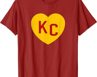Yellow Red Kc Heart - Etsy