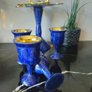 Handcrafted Lapis Lazuli Pálinka Cup Glasses Wine Whiskey Glass Teacup ...