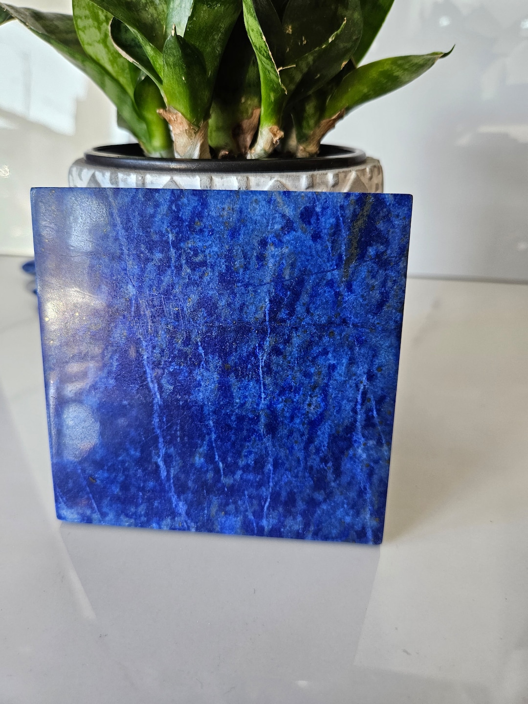 Lapis Lazuli Tile: 10x10 Cm Polished Stone, A+++ Grade - Etsy