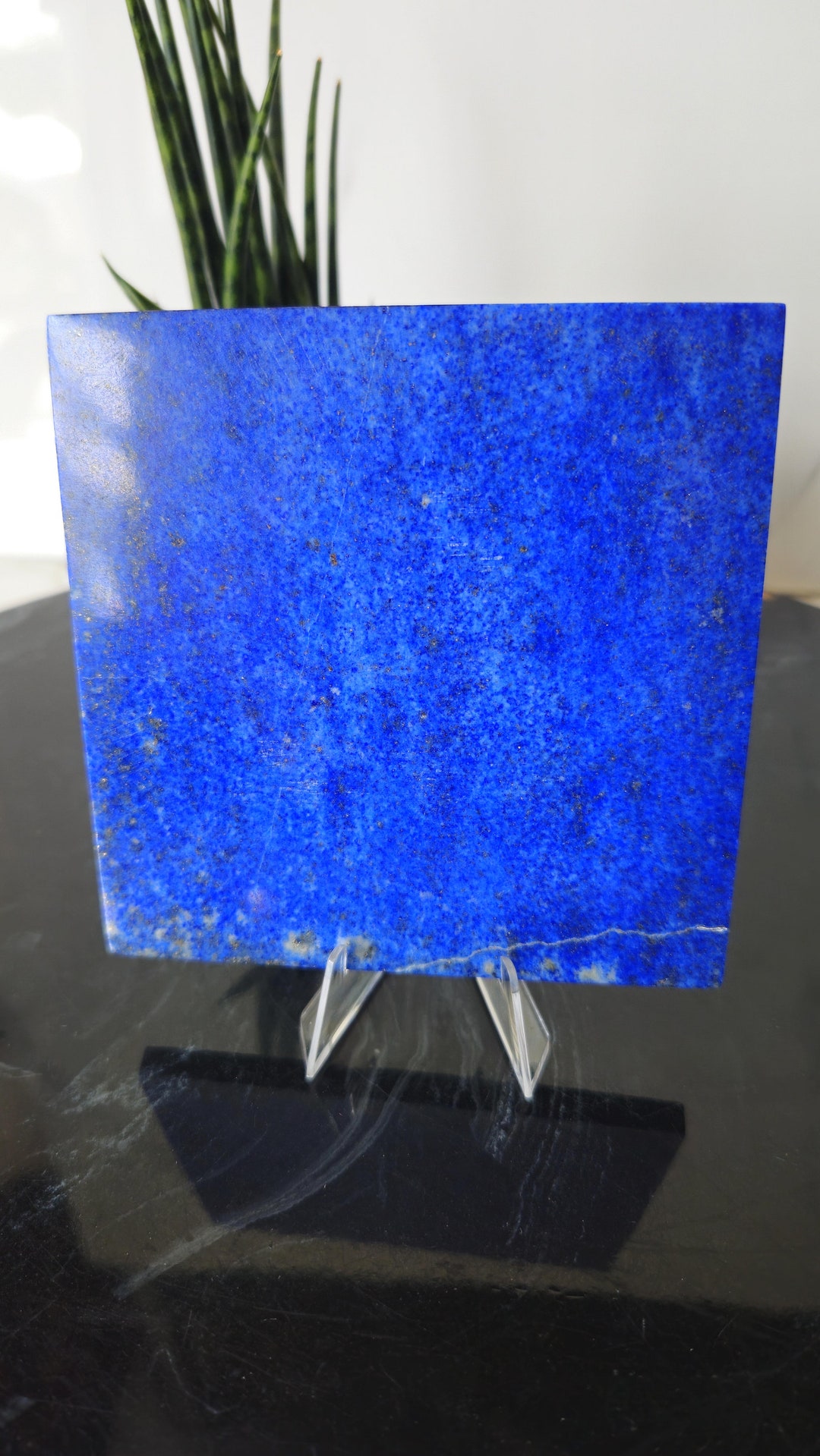10x10 Cm Polished Stone Sided Tile | A+++ Lapis Lazuli, Crystal Towers, Inner Truth, High Grade ...