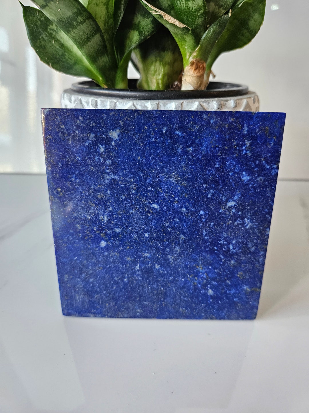 A+++ Lapis Lazuli Tile: 10x10 Cm Polished Stone, Royal Blue Sparkle - Etsy