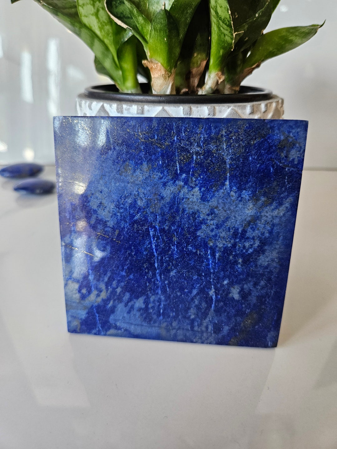 10x10 Cm Stone Sided Tile | Grounding, Blue Aventurine, Relaxation ...