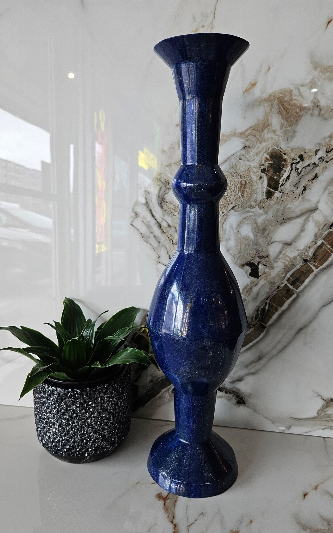 A+++ Lapis Lazuli Vase: Afghan Gemstone Flower Pot - Etsy