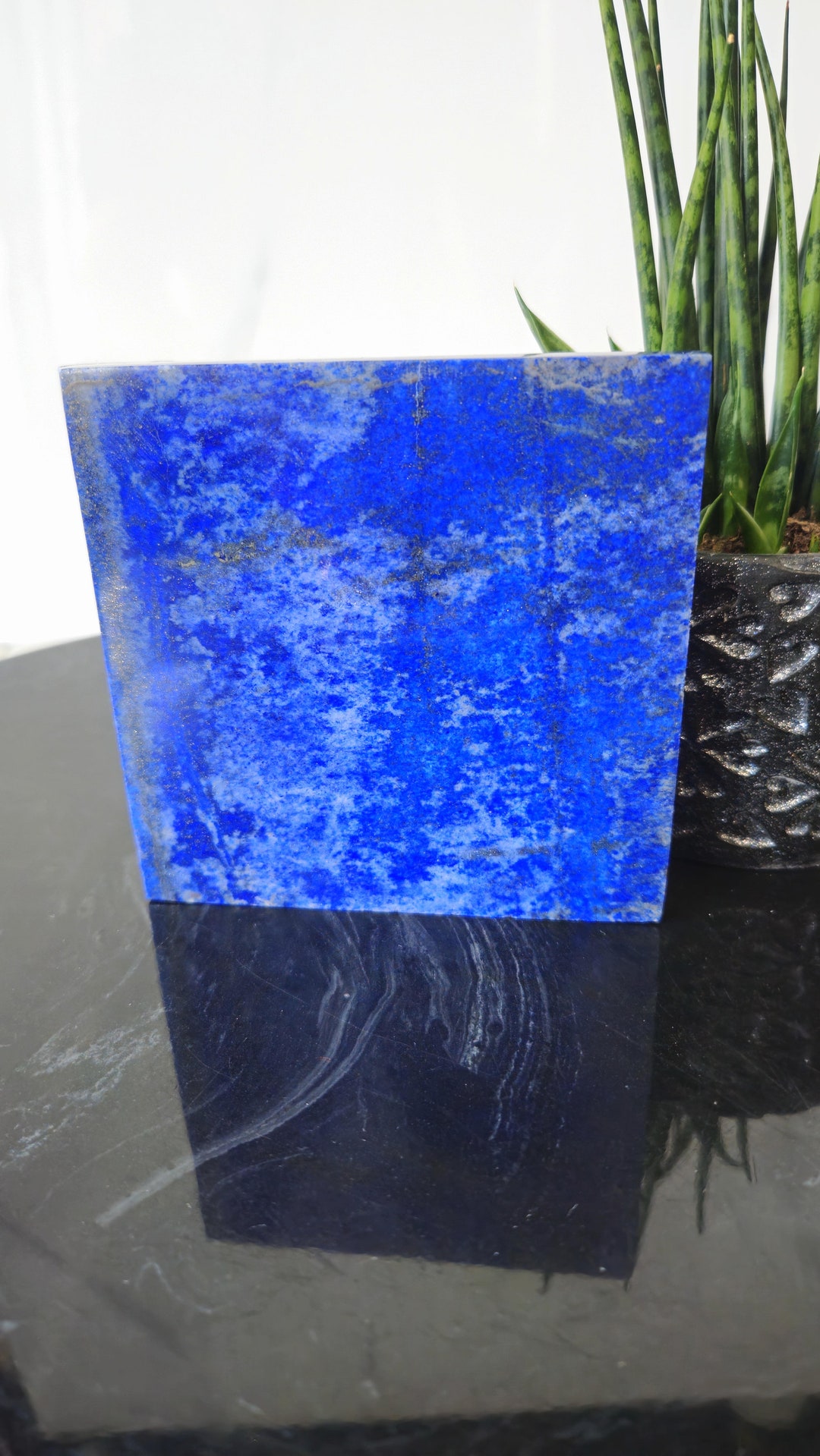 A+++ Lapis Lazuli Tile: Polished Stone, Crystal Decor (10x10 Cm) - Etsy
