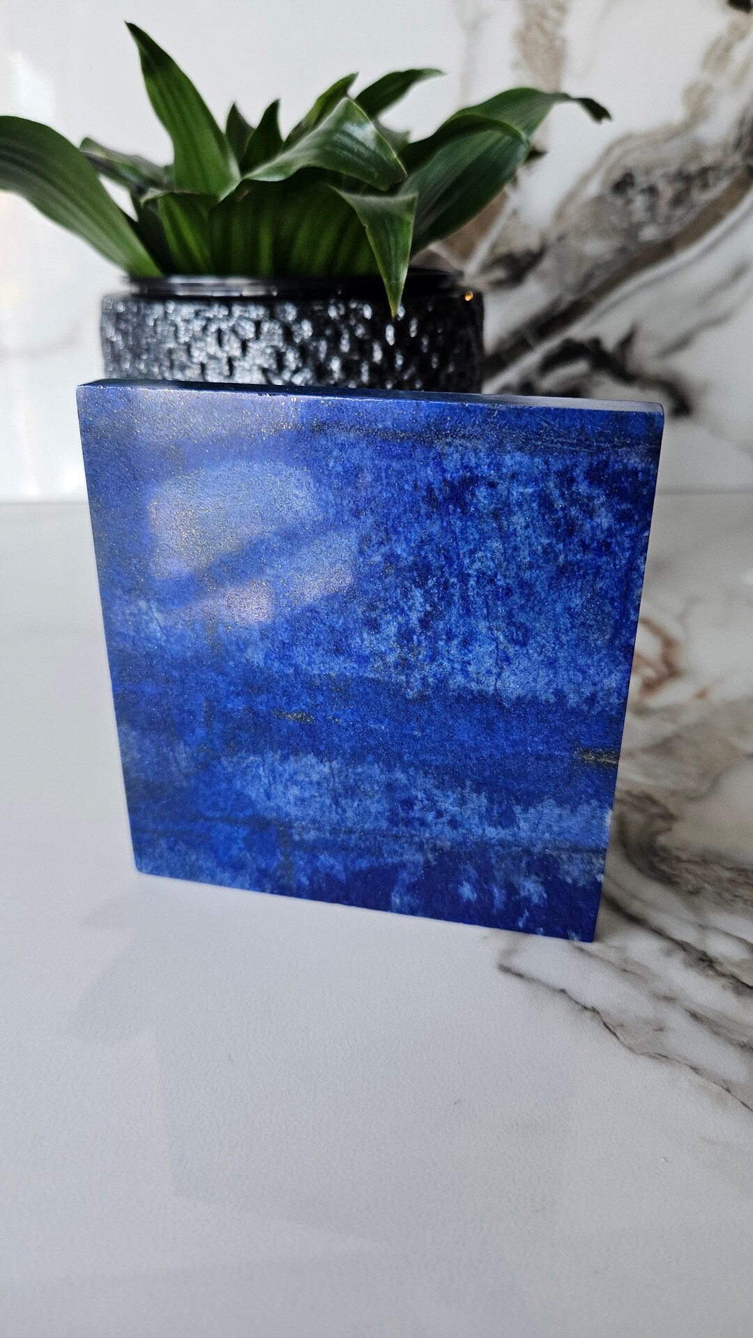 Lapis Lazuli Tile: Polished Stone Decor (10x10 Cm) - Etsy