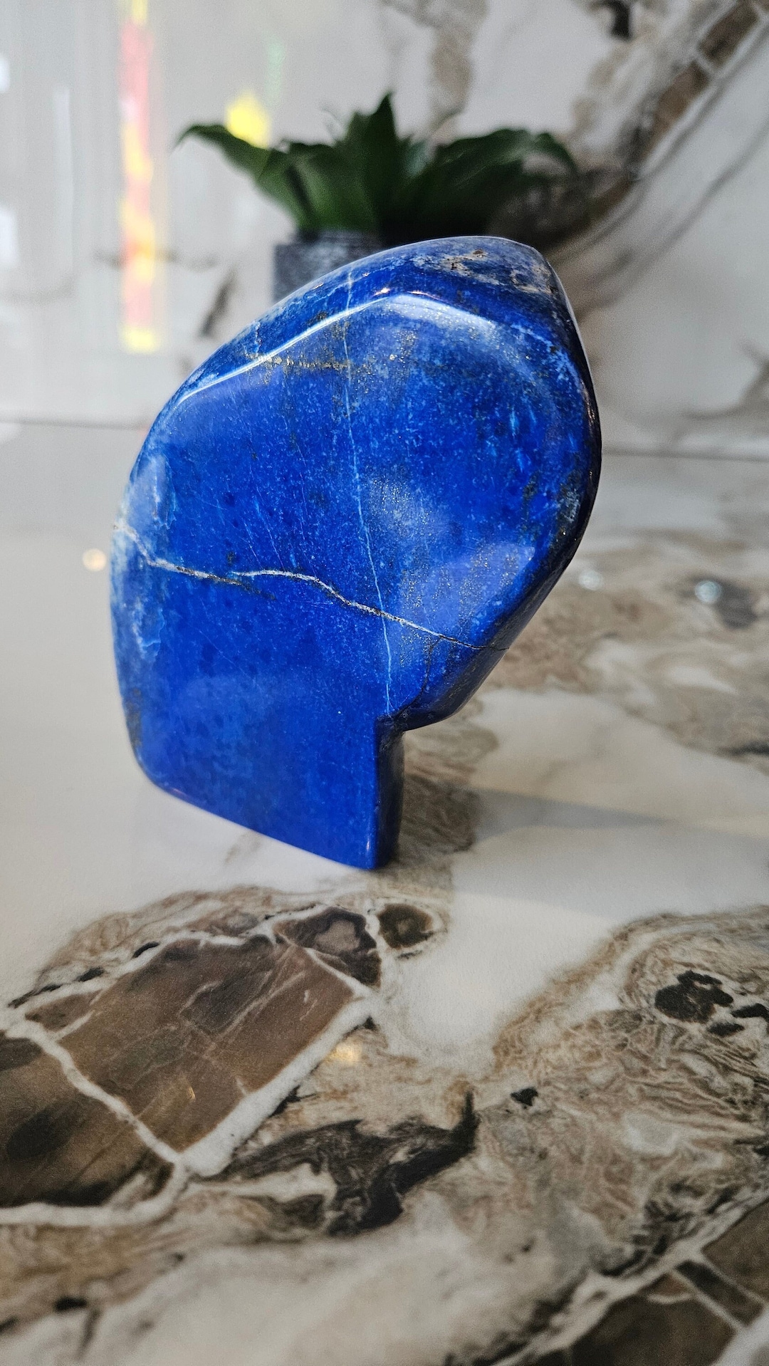 Crystal Display, Lapis Lazuli Freeform 421 G | Polished Afghan Blue ...
