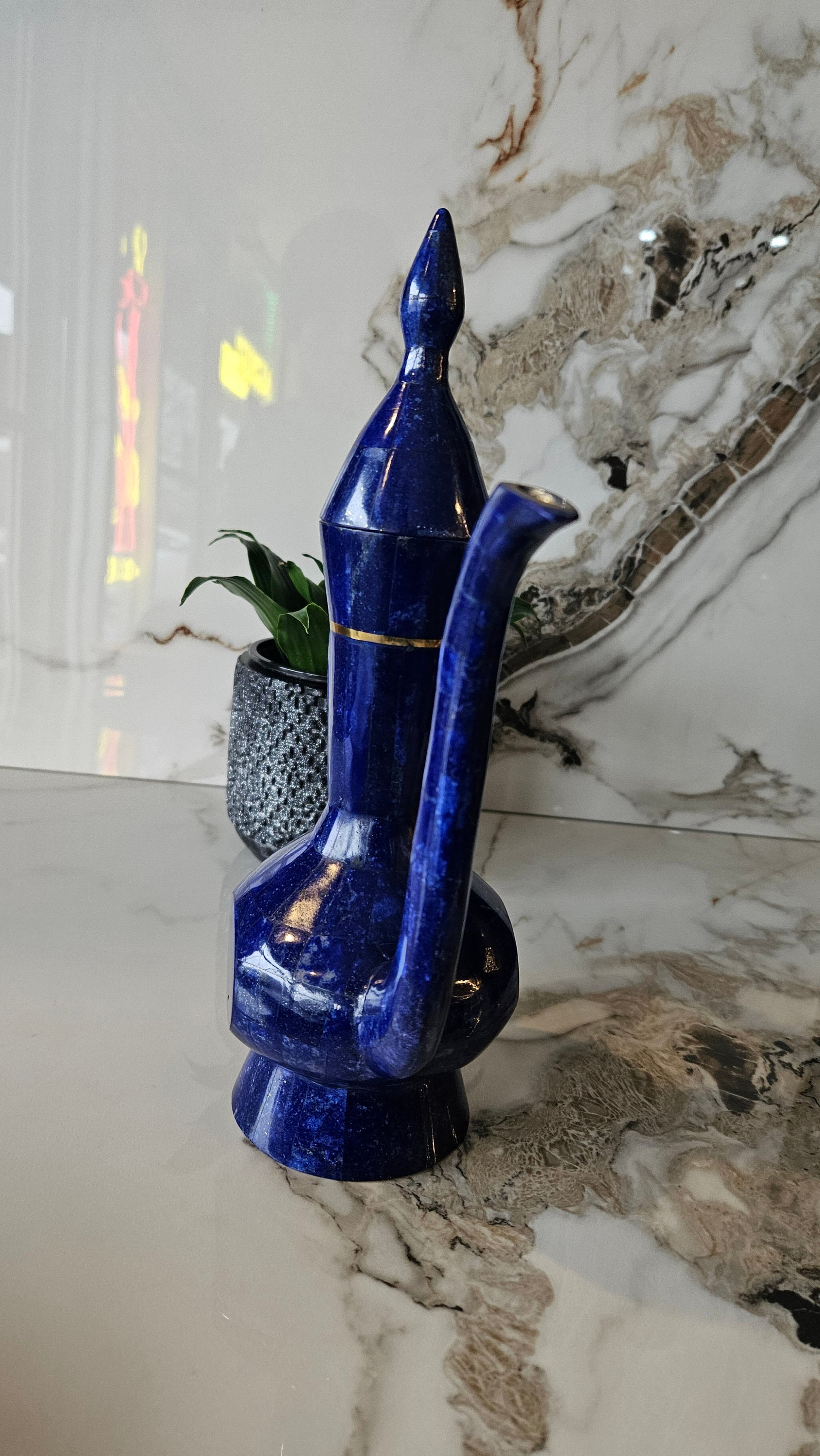Lapis Lazuli, Lapis Lazuli Water Pot With a Cup Made With High-quality ...