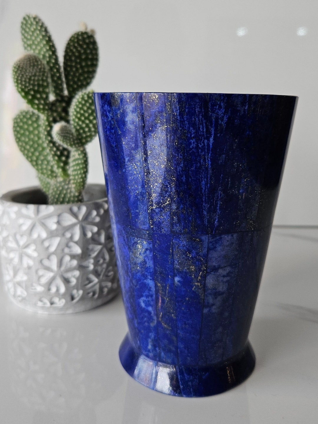 Lapis Lazuli Flower Pot, A+++ Grade Lapis Lazuli, Vase Glass, Flower ...