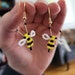 Handmade Beaded Bee Earrings - Etsy Canada