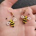 Handmade Beaded Bee Earrings - Etsy Canada