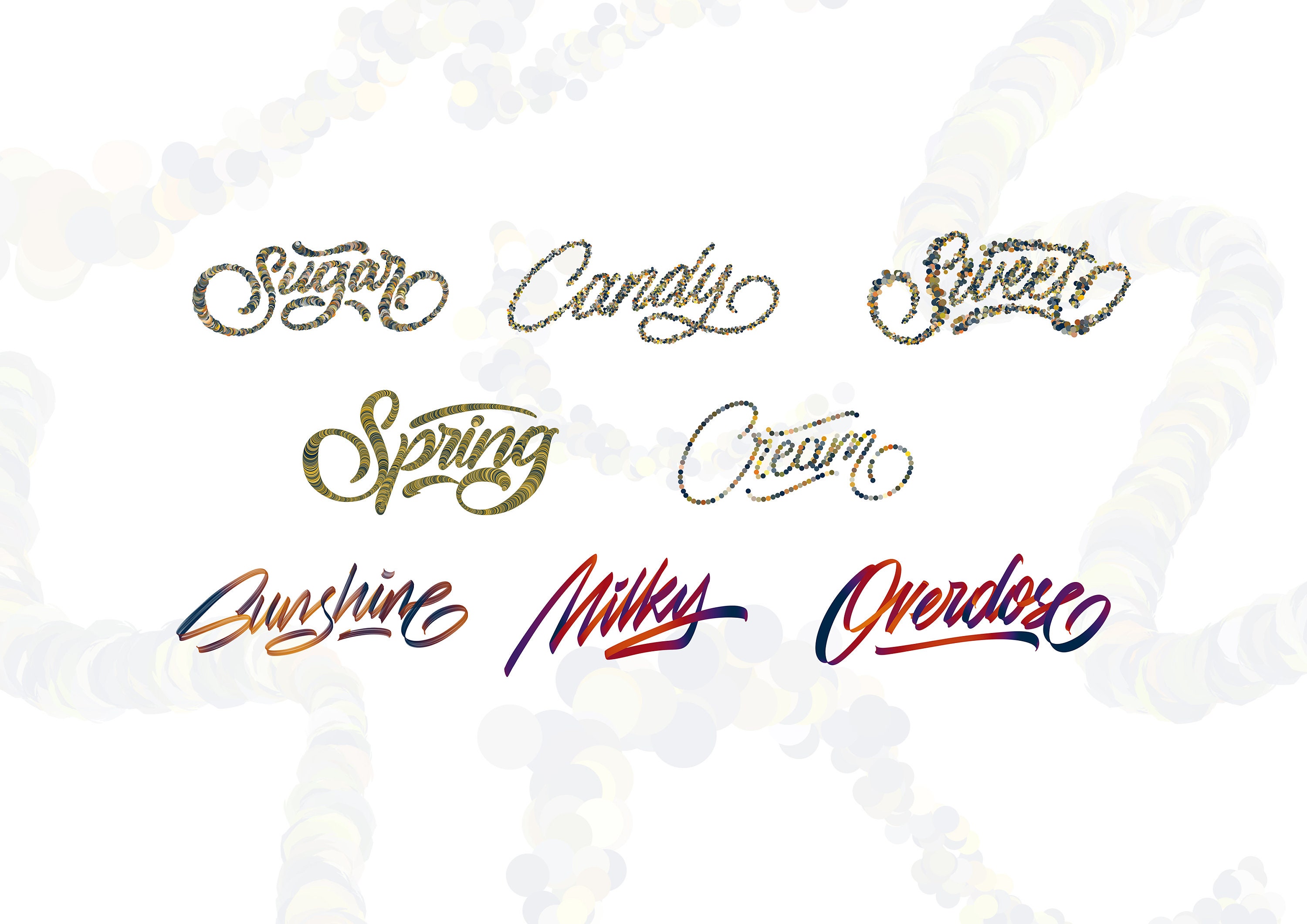 Sugar Lettering Brush Pack - Etsy