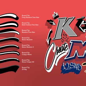 3D Lettering & Outline Brush Pack | Procreate Lettering | INSTANT ...