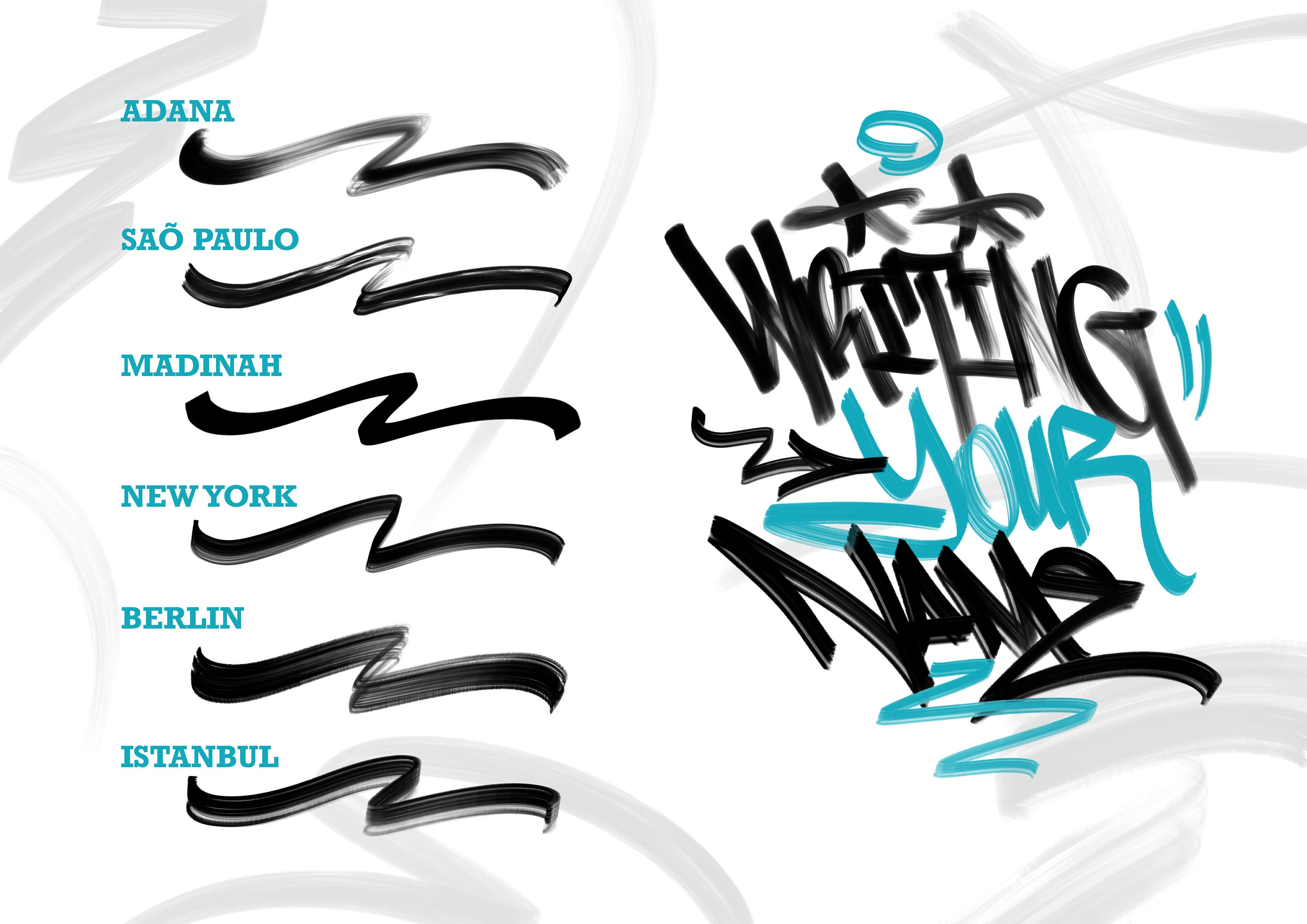 Chisel Marker Brush Pack for Procreate (graffiti and Lettering) - Etsy