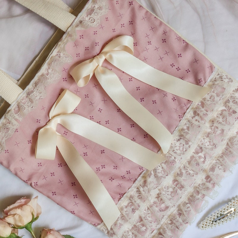 Lace Tote Bag - Etsy