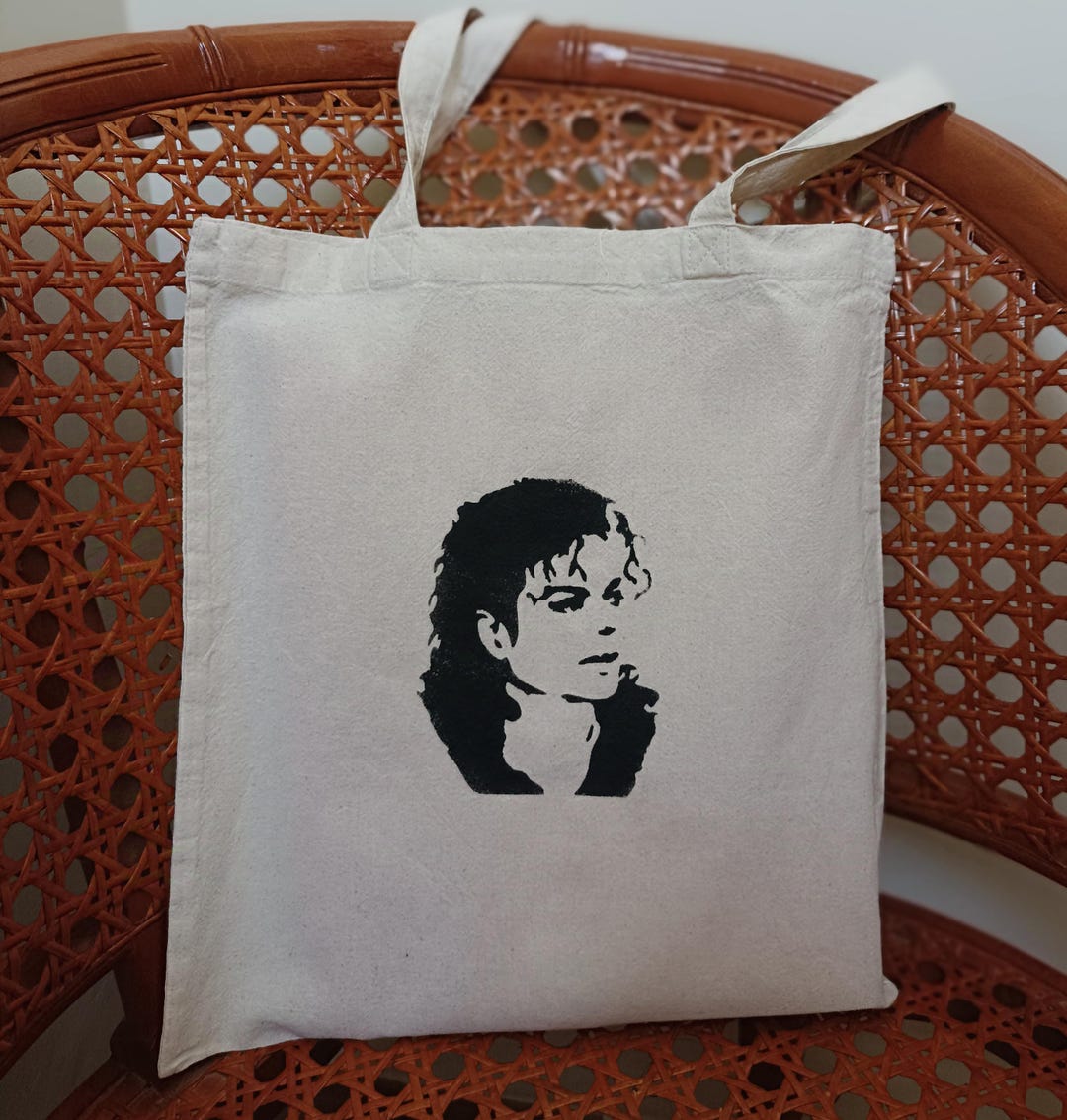 Michael Jackson Tote Bag, Vintage Inspired Tote Bag Featuring the King ...