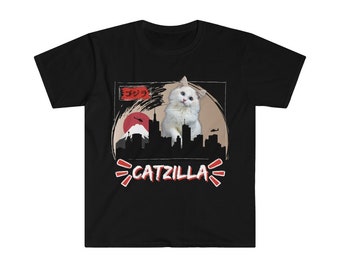 Cat Godzilla Shirt - Etsy
