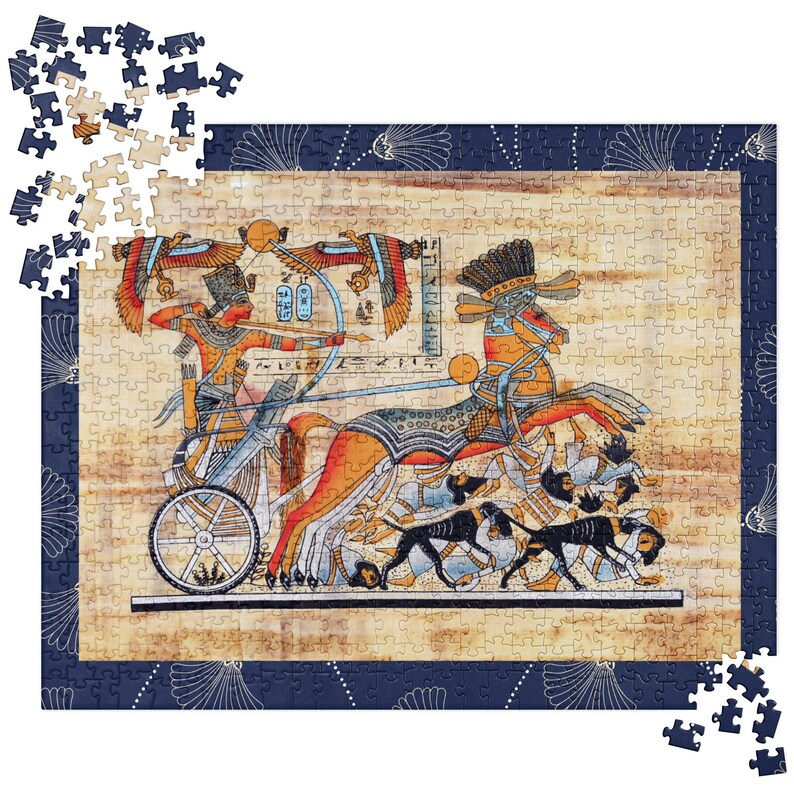 Jigsaw Puzzle King Tut on Chariot Jigsaw Puzzle, Egyptian Pharoah ...