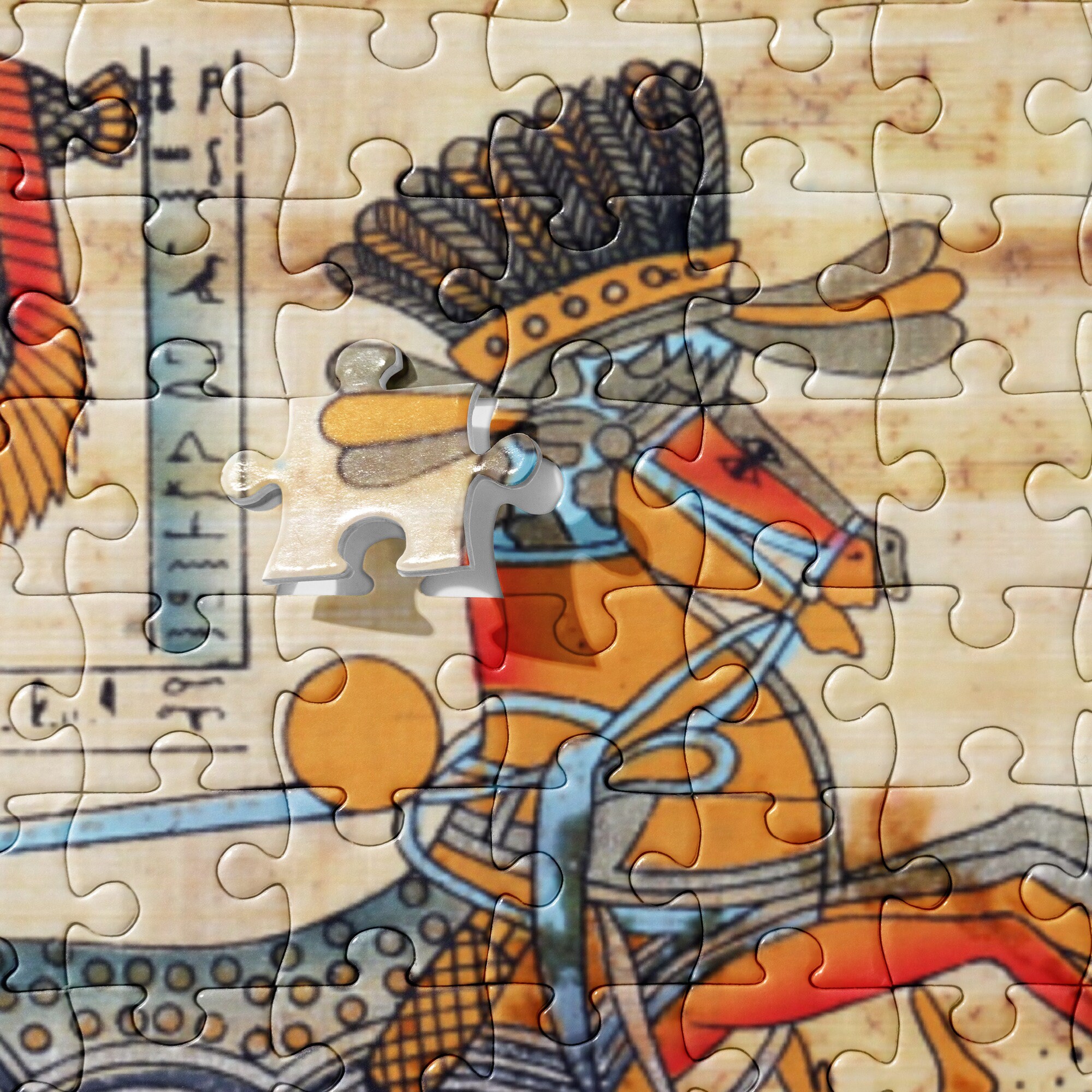 Jigsaw Puzzle King Tut on Chariot Jigsaw Puzzle, Egyptian Pharoah ...