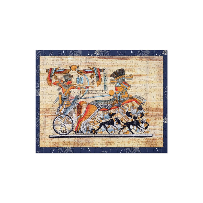 Jigsaw Puzzle King Tut on Chariot Jigsaw Puzzle, Egyptian Pharoah ...