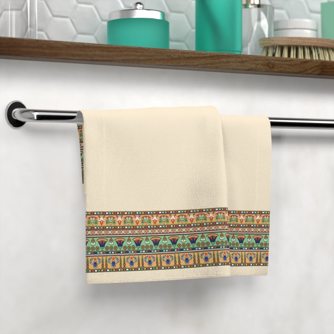 Face Towel 1 Pc Ancient Egyptian Lotus Flower Art, Egyptian Theme ...