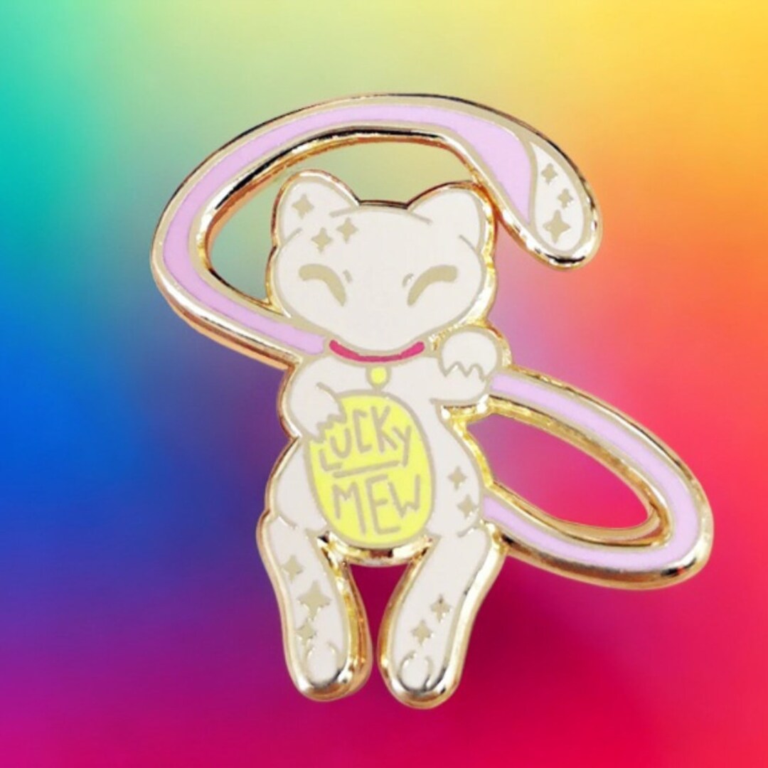Mew Pokemon Pin Kawaii Pokemon Pins Lucky Mew Pin Anime - Etsy UK